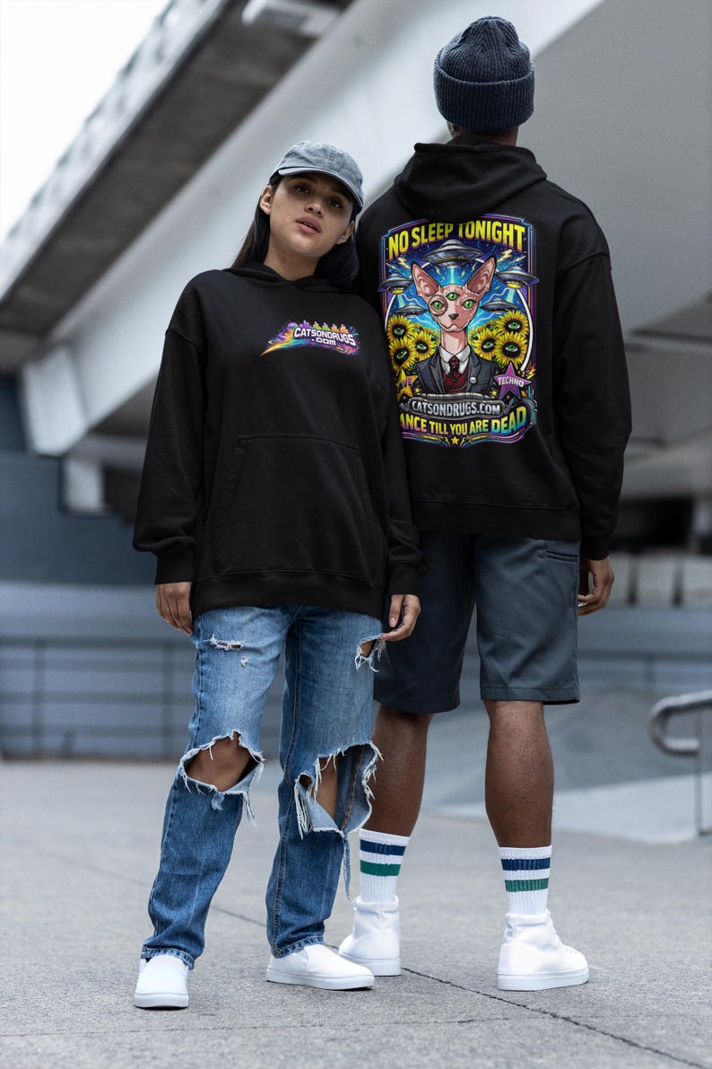 Rave Outfit | Rave Hoodie | No Sleep Tonight | CATSONDRUGS.COM | Techno ...