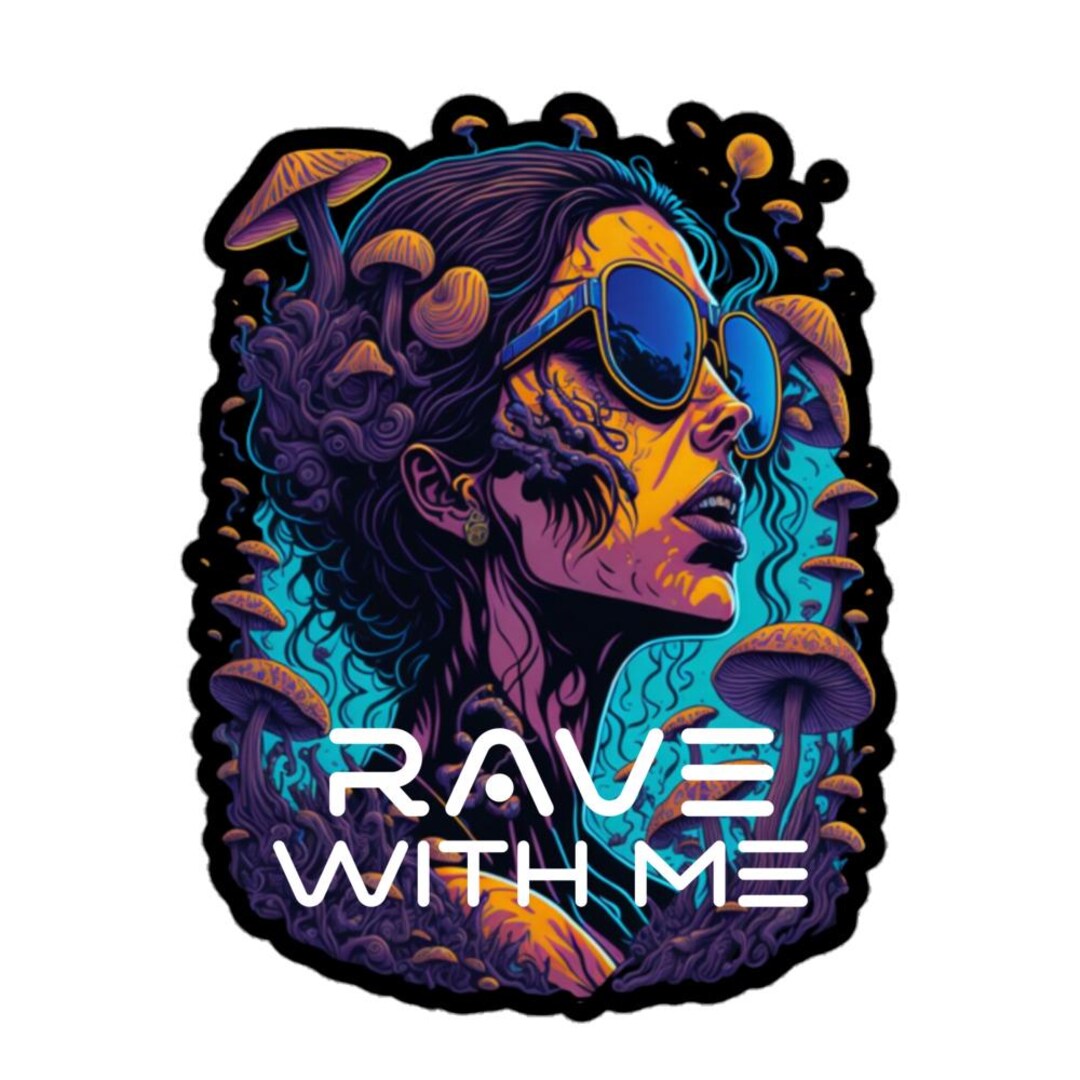 Techno Sticker | Rave With Me | CATSONDRUGS.COM | Techno Sticker | Rave ...