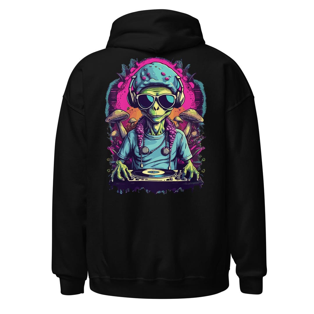 Rave Outfit | Rave Hoodie | Psy-dj Alien | CATSONDRUGS.COM | Techno ...