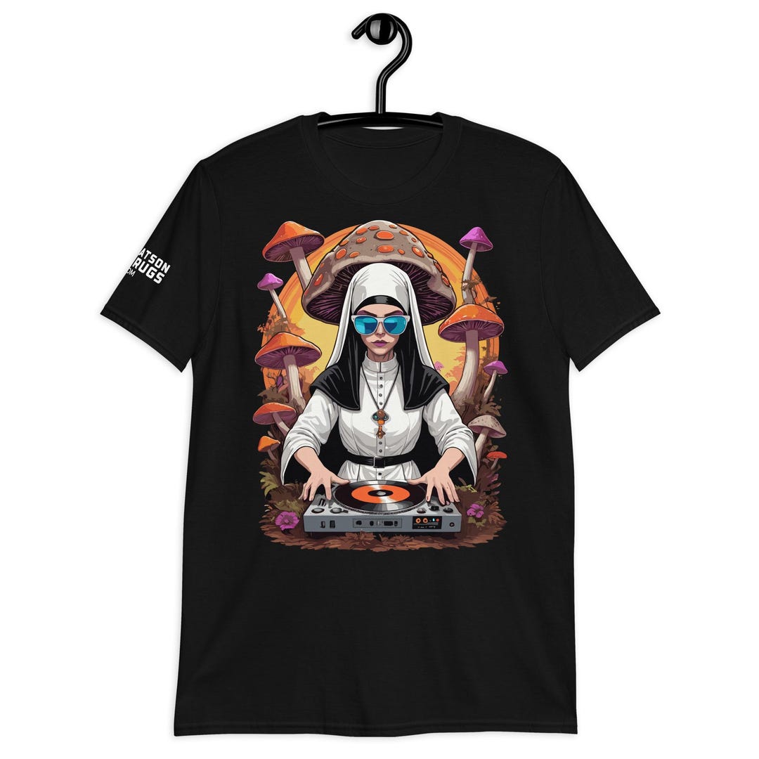 Psychedelic Outfit | Psychedelic T-shirt | Psychedelic DJ Nun ...