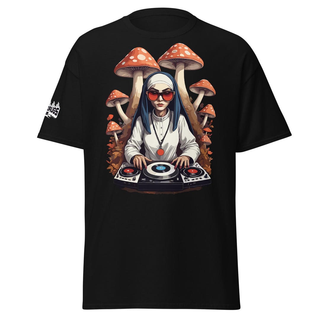 Rave Outfit | Rave T-shirt | Psy-rave Nun | CATSONDRUGS.COM | Techno T ...