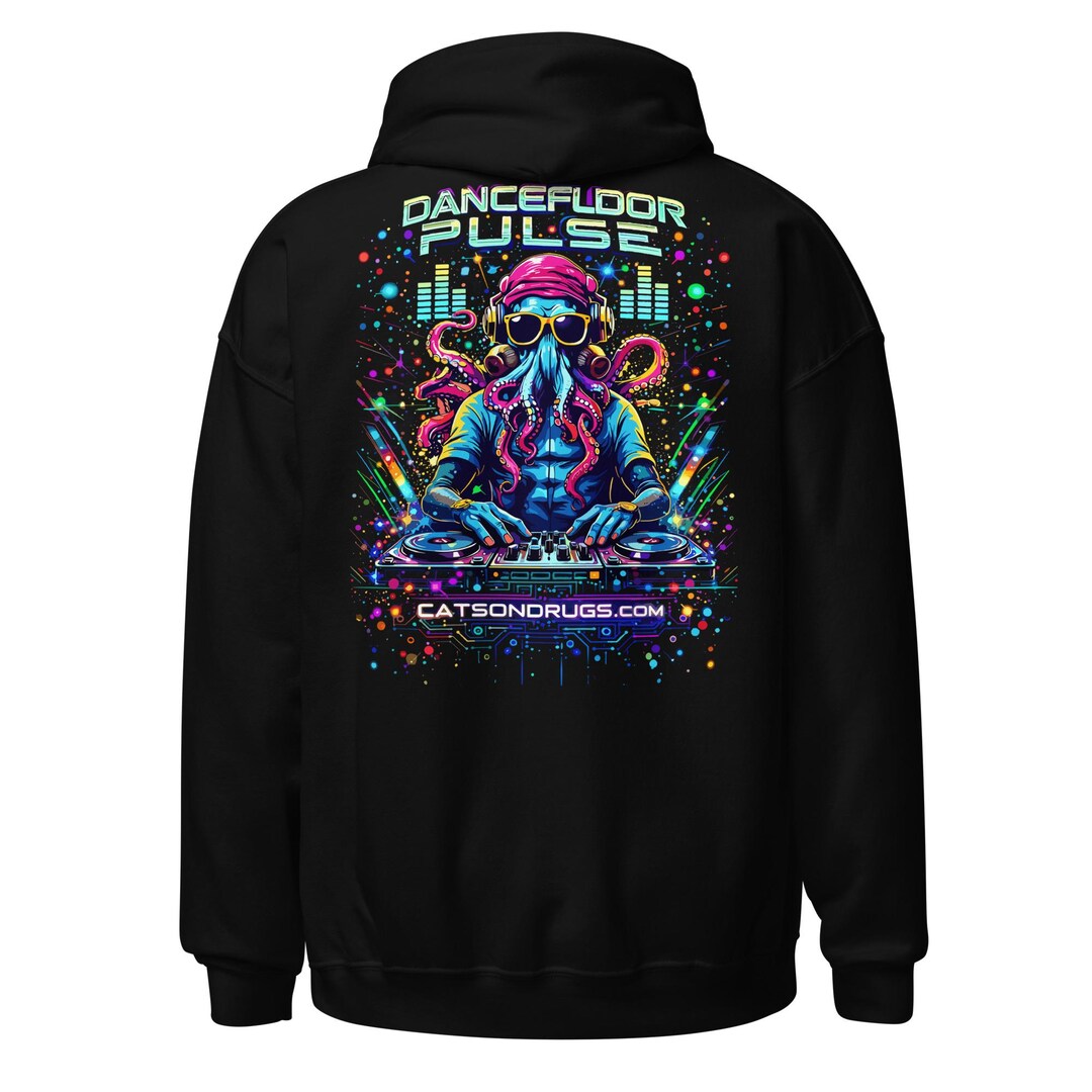 Rave Outfit | Rave Hoodie | Dancefloor Pulse | CATSONDRUGS.COM | Techno ...