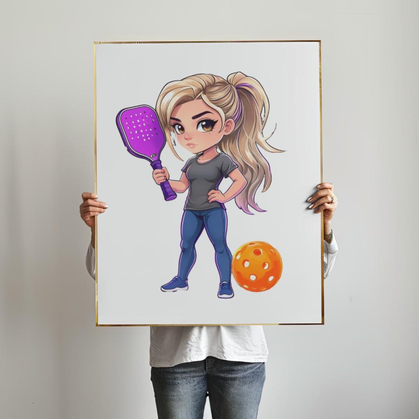 Pickleball Girl PNG, Cute Pickleball Clipart, Digital Download ...