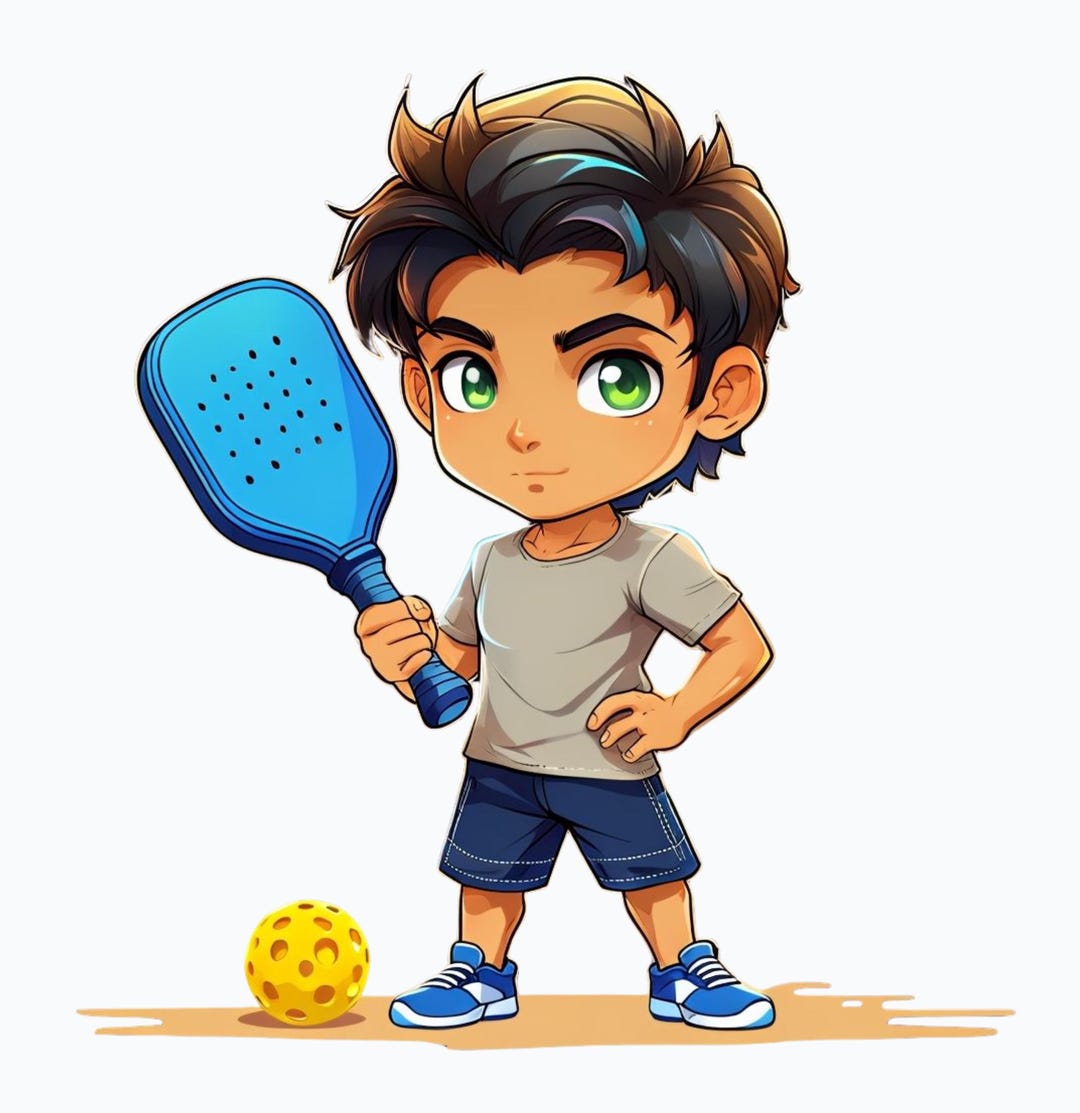 Pickleball Player PNG, Cute Pickleball Clipart, Digital Download ...