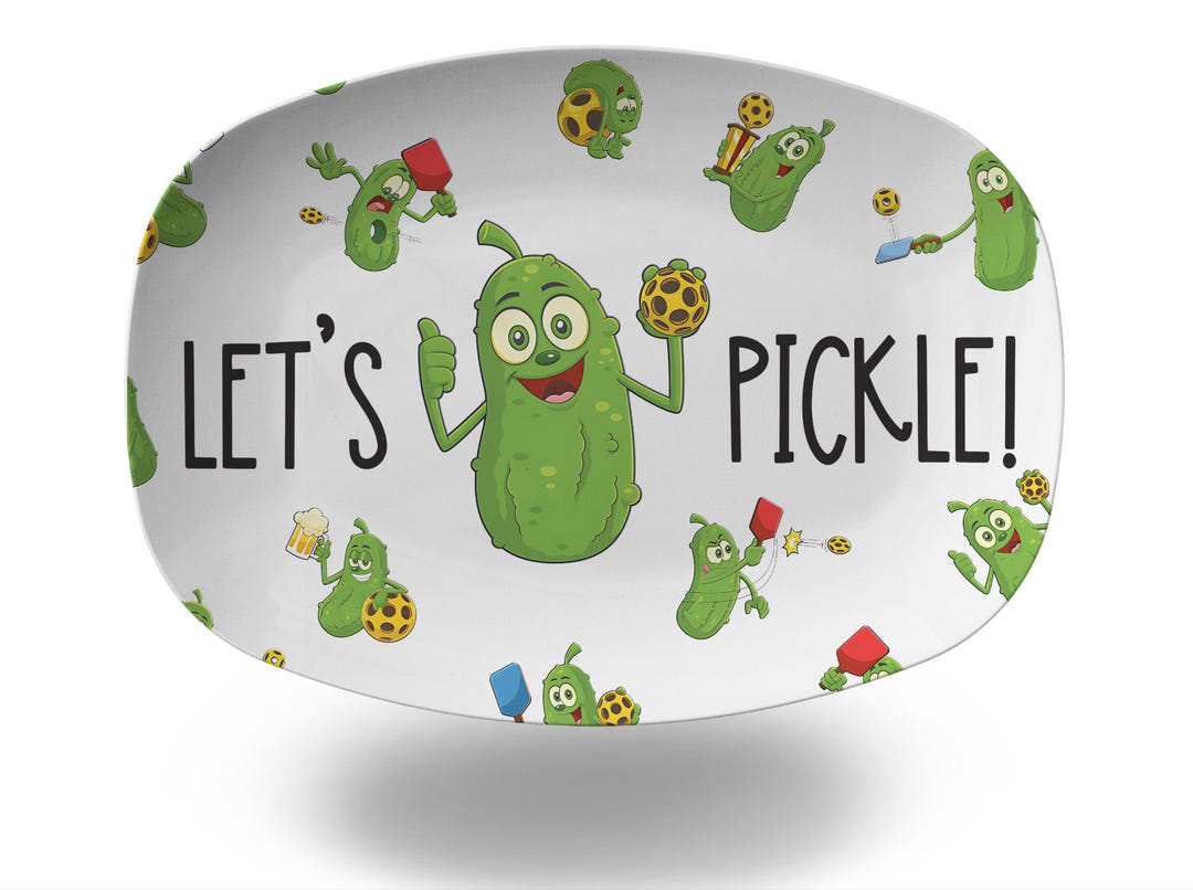 Let's Pickle Pickleball Platter, Pickleball Platter, Serving Tray for ...