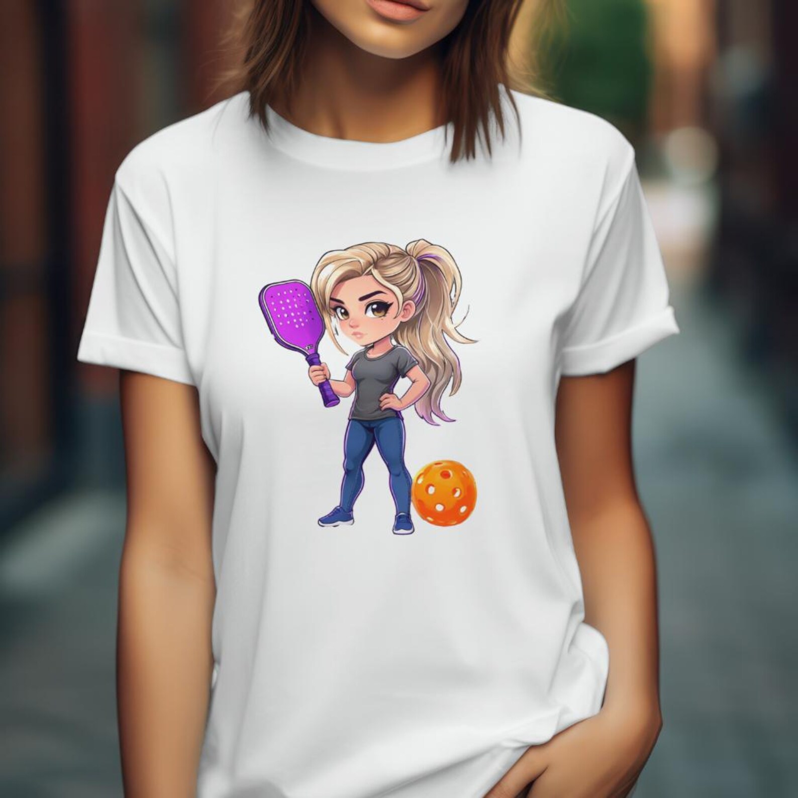 Pickleball Girl PNG, Cute Pickleball Clipart, Digital Download ...