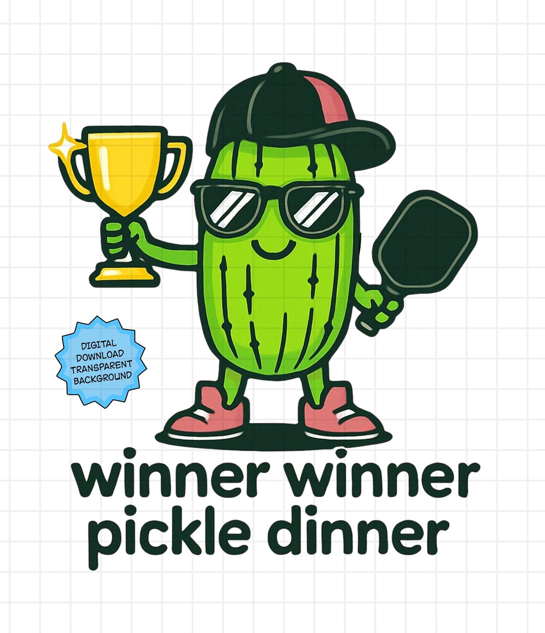 Pickleball PNG, Pickleball Trophy Clipart, Winner Winner Pickle Dinner ...