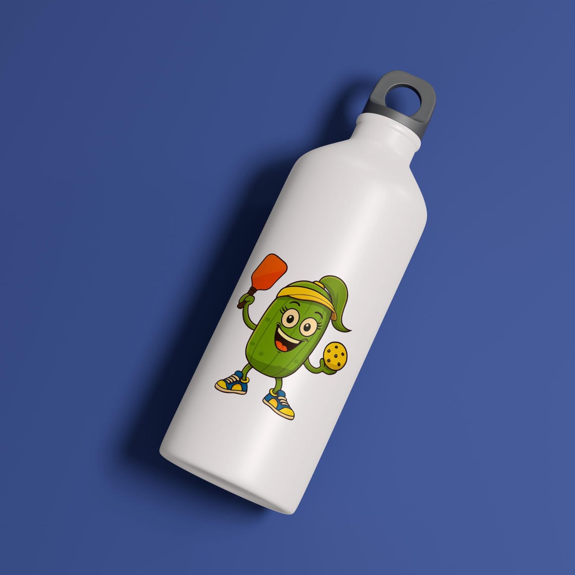 Pickleball PNG, Cartoon Lady Pickle Character, Cute Pickleball Design ...