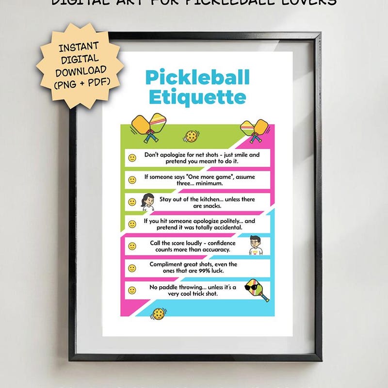 Pickleball Rules Funny - Etsy