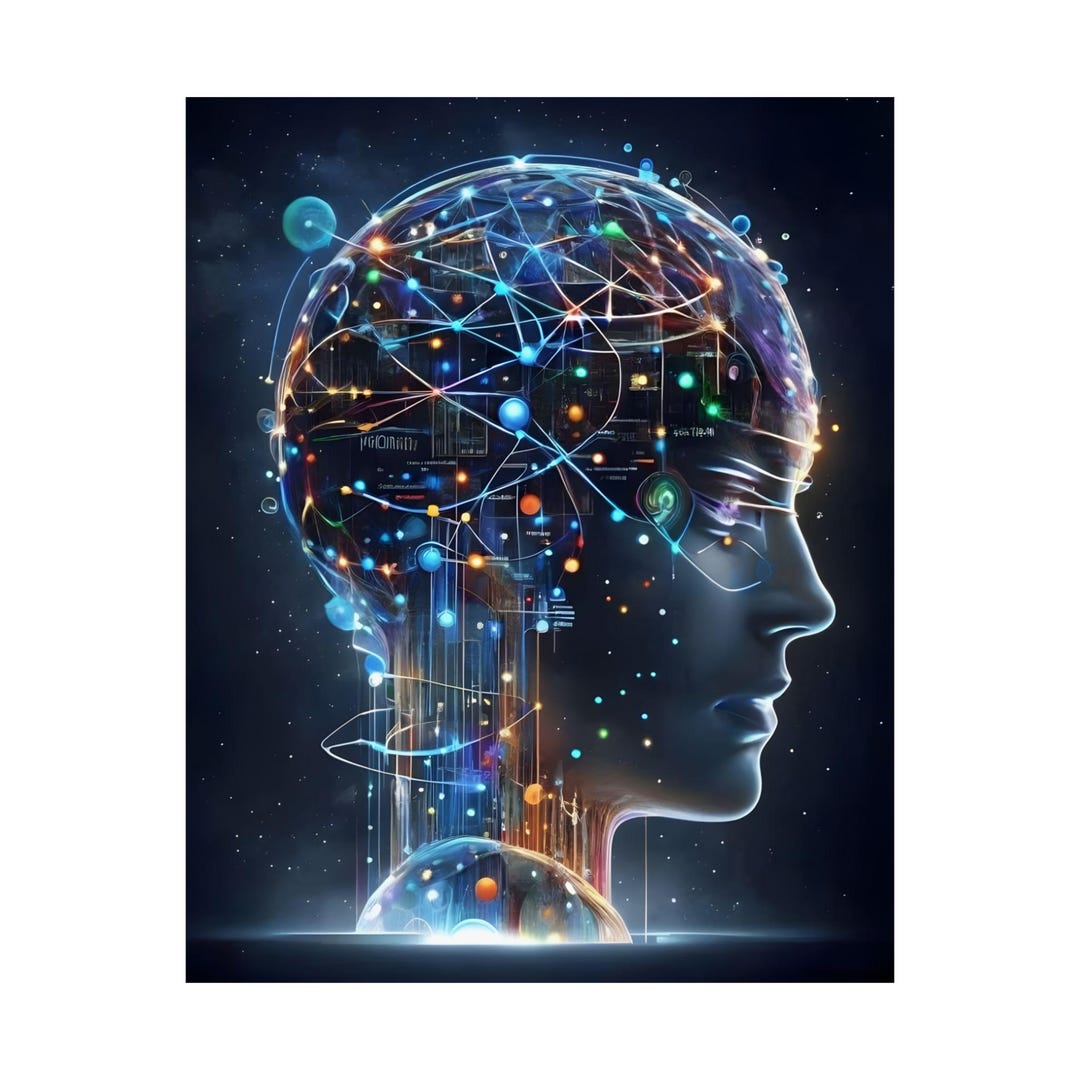 Sci-fi Wall Art, Futuristic Profile Wall Art Print, Cyberpunk Home ...