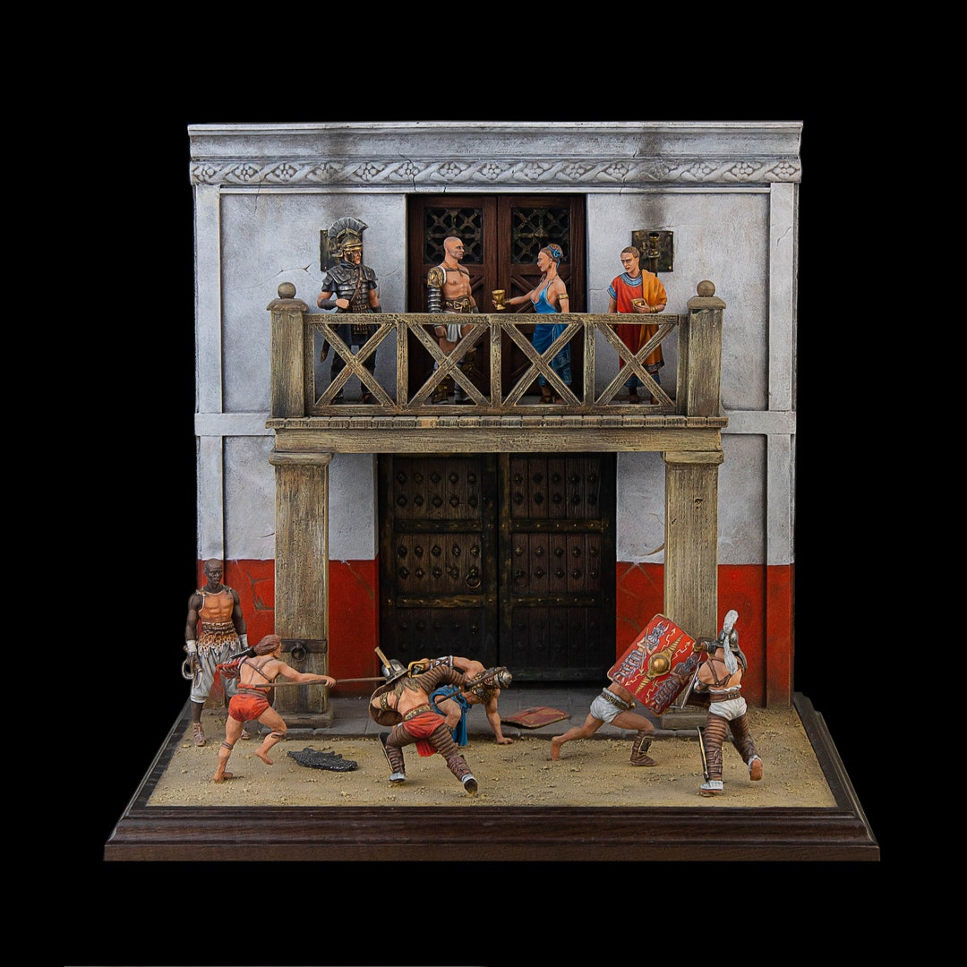 Tin Soldier Museum (TOP) DIO: Ludus (gladiator School) 54 Mm Ancient ...