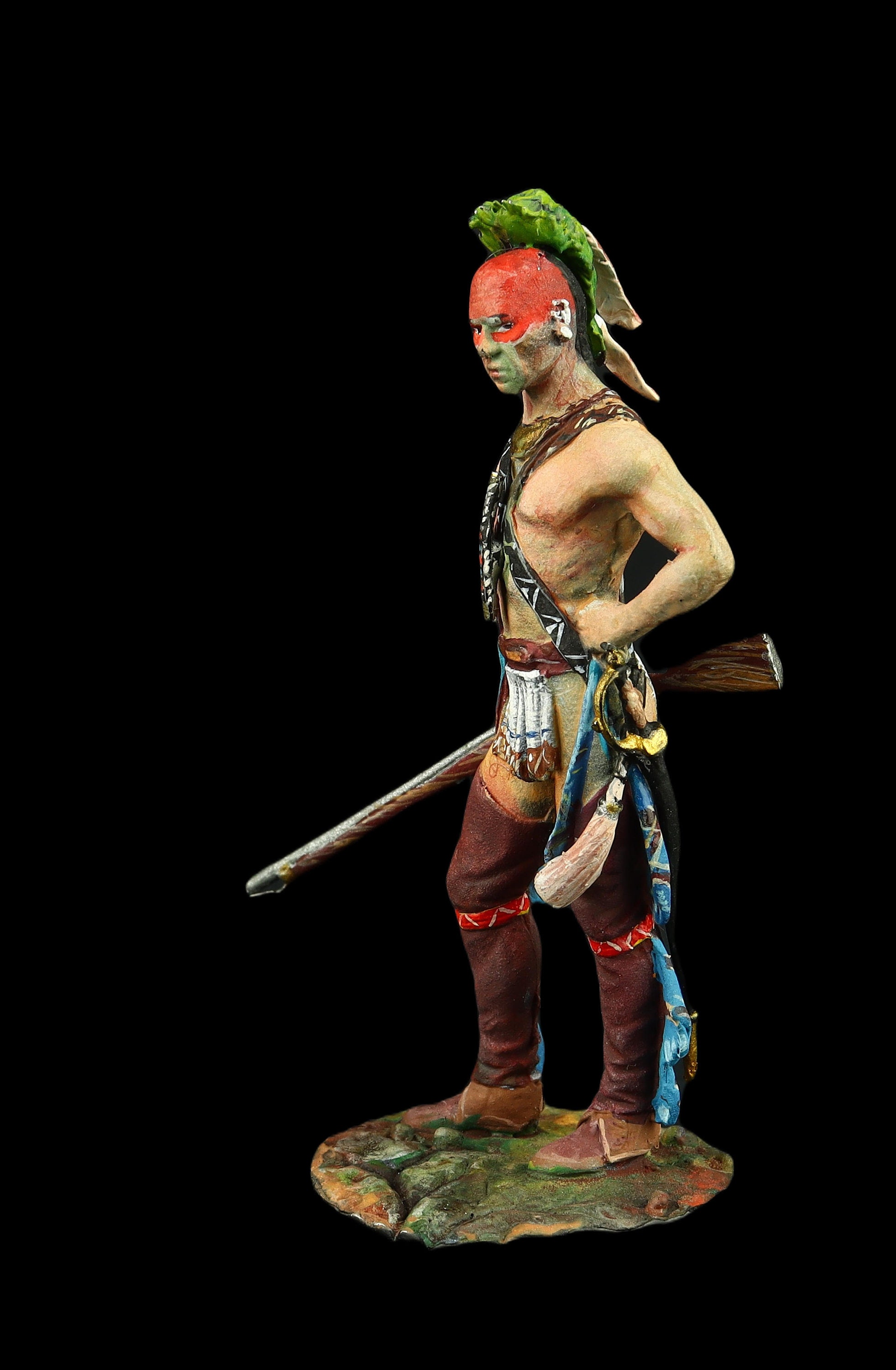 Tin Soldier Collectible Mohawk Warrior 54 Mm American Natives - Etsy