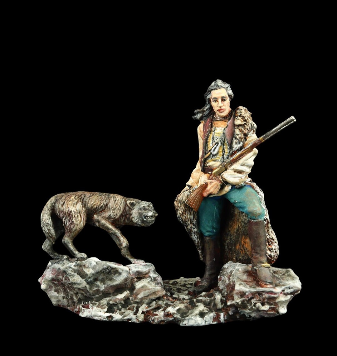 Tin Soldier Collectible Man and Wolves 54 Mm Old West: Cowboys and ...