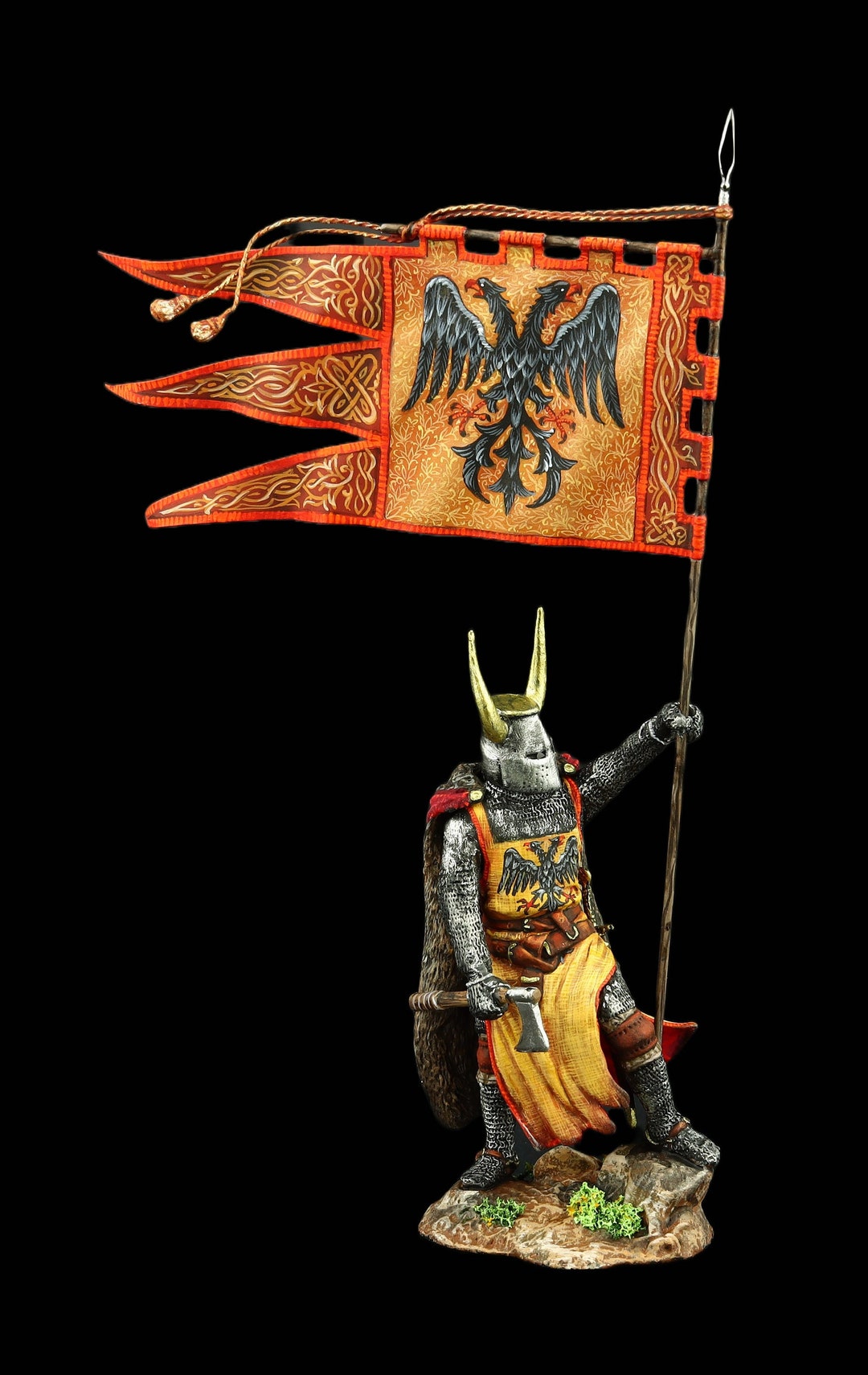 Tin Soldier Museum (TOP) German Knight With Standard, XII C. 54 Mm ...