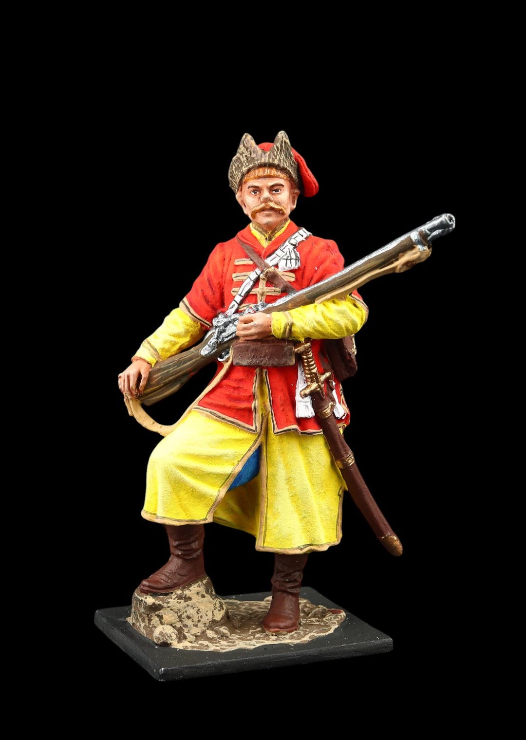Tin Soldier Collectible Ukrainian Cossack, XVIII C. 54 Mm European Wars ...