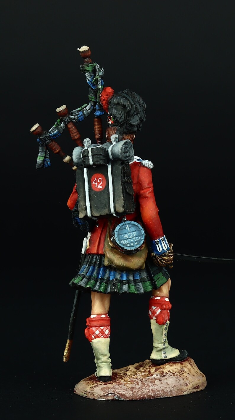 Tin Soldier Museum TOP 54 Mm Bagpiper of the 42nd Royal - Etsy