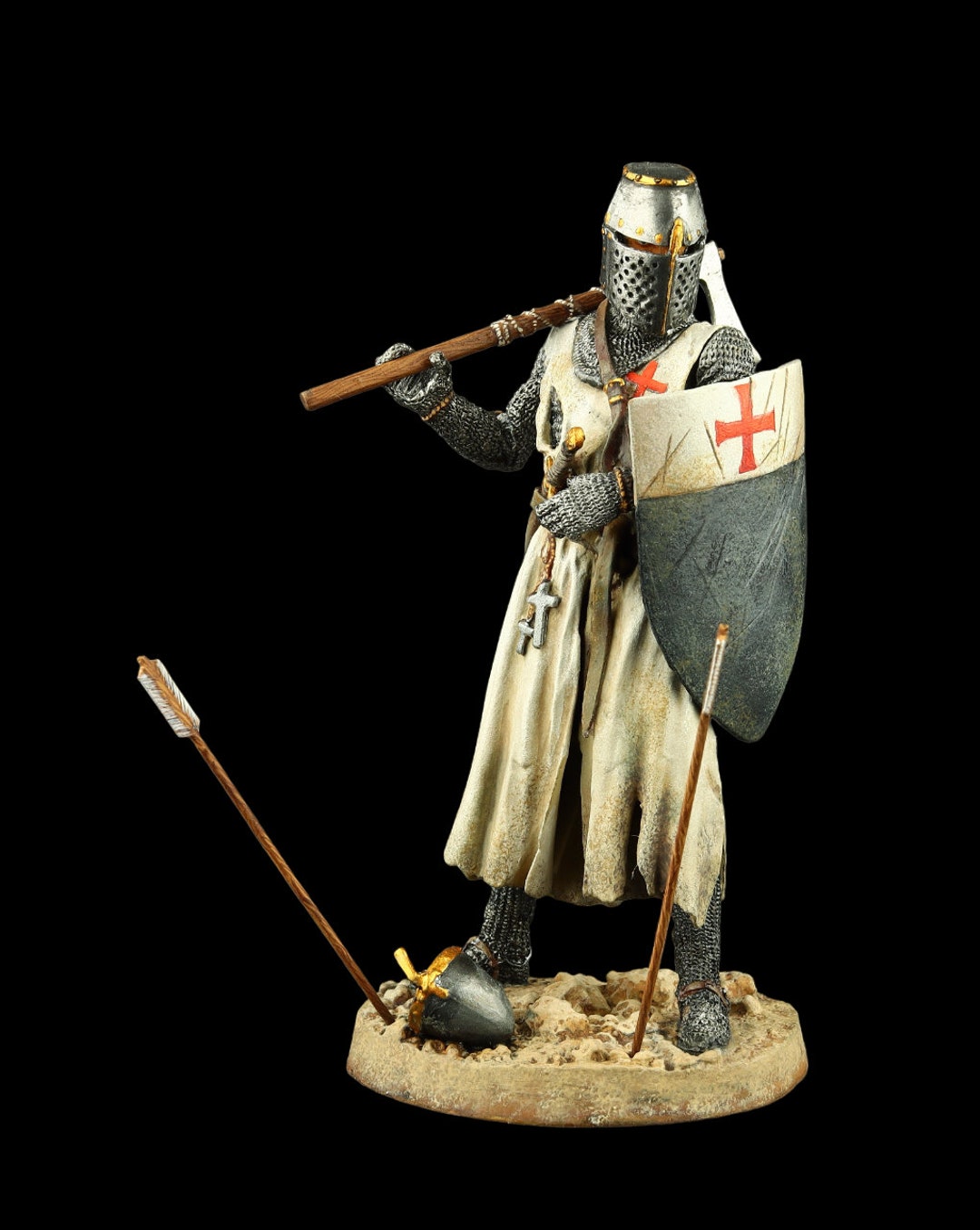 Tin Soldier Museum TOP Templar Knight 90 Mm Medieval Age & Crusades - Etsy
