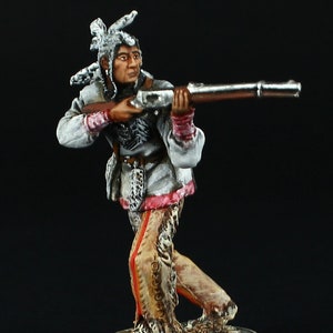 Tin Soldier Collectible American Indian With Rifle 54 Mm American ...