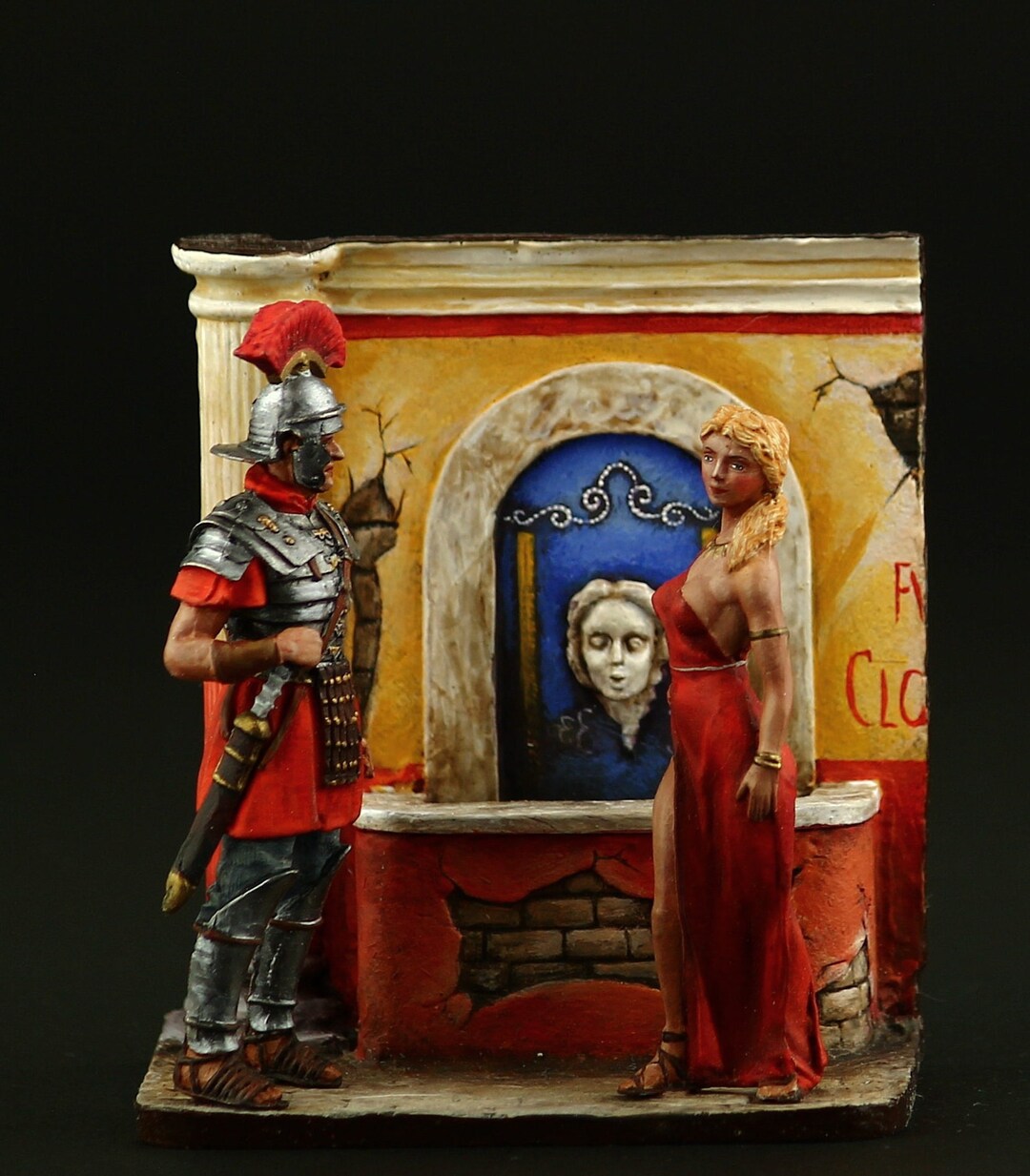 Tin Soldier Collectible Roman Night Lady and Centurion 54 Mm - Etsy