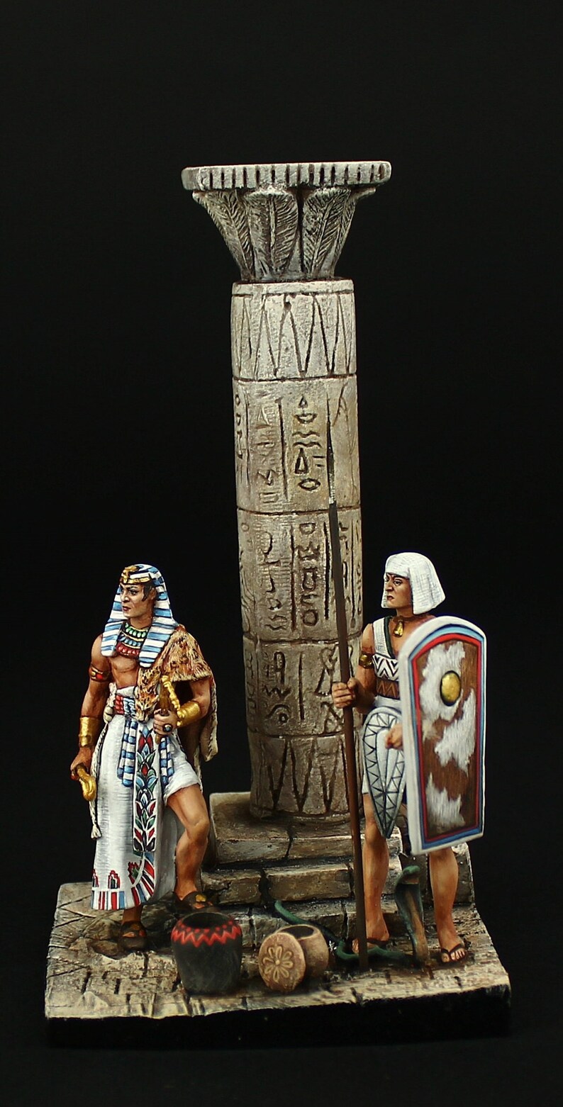 Tin Soldier Museum (TOP) Pharaoh Ramses II With a Bodyguard 54 Mm ...