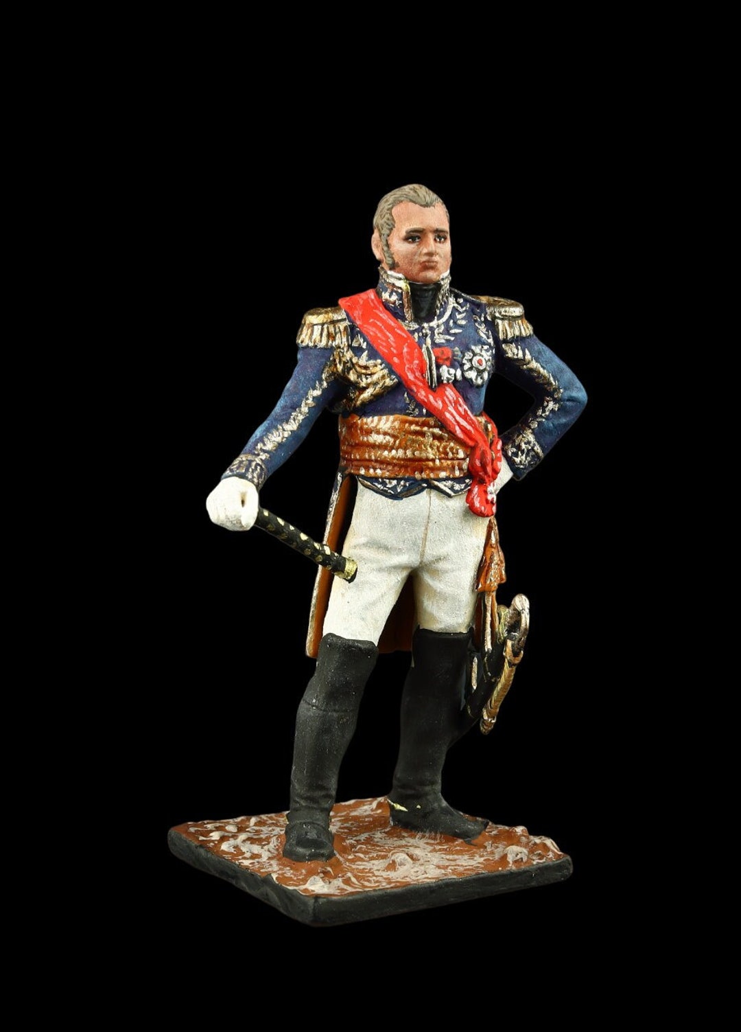 Tin Soldier Collectible Marshal Claude-victor Perrin 54 Mm Napoleonic ...