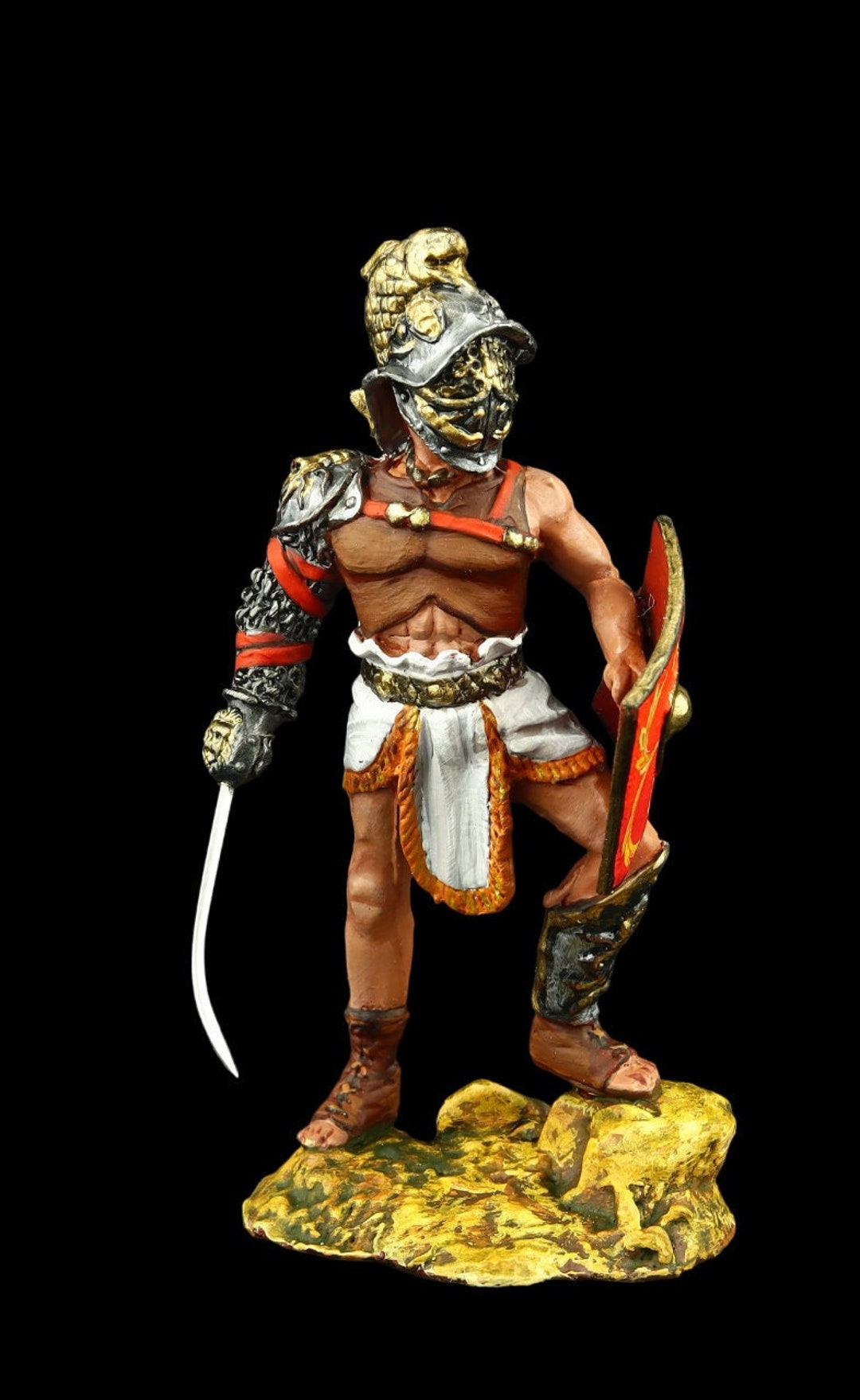 Tin Soldier Collectible Roman Gladiator Thraex 54 Mm Ancient Rome - Etsy