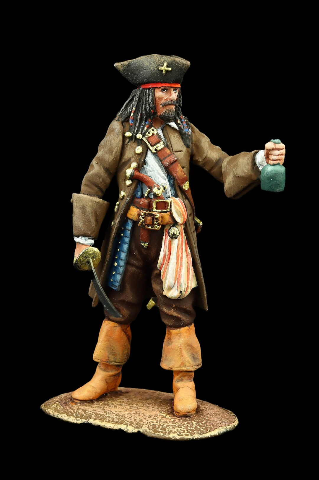 Tin Soldier Collectible Pirate Captain of the Caribbean Sea 54 Mm New ...