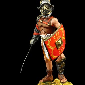Tin Soldier Collectible Roman Gladiator Thraex 54 Mm Ancient Rome - Etsy