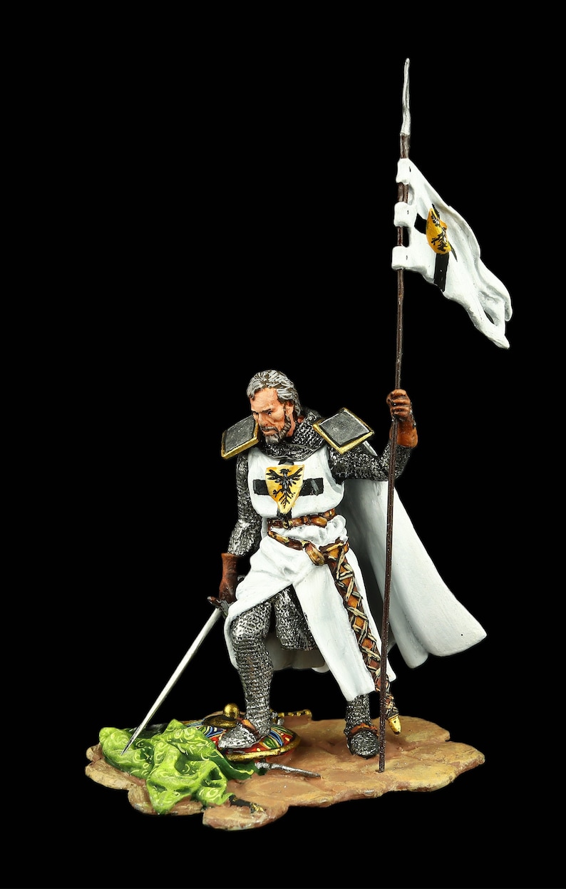 Tin Soldier Collectible Teutonic Order Knight With Pennant XI - Etsy