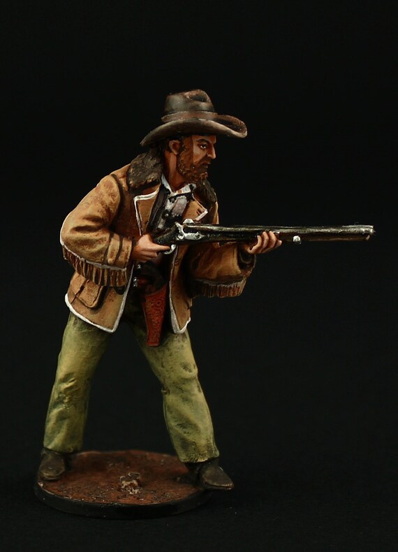 Tin Soldier Collectible American Cowboy With Rifle 54 Mm Old - Etsy