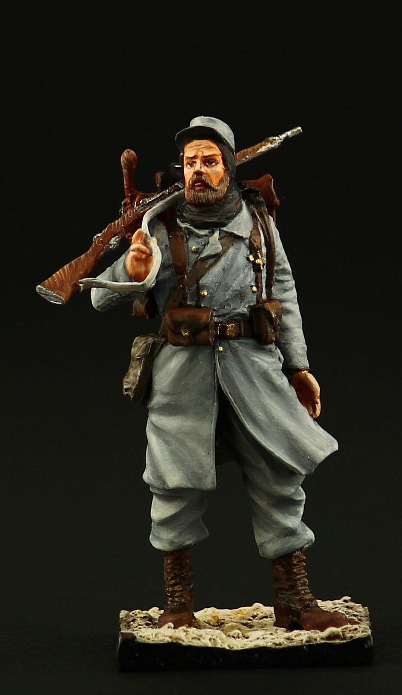 Tin Soldier Collectible French Infantry Soldier 1915 54 Mm - Etsy