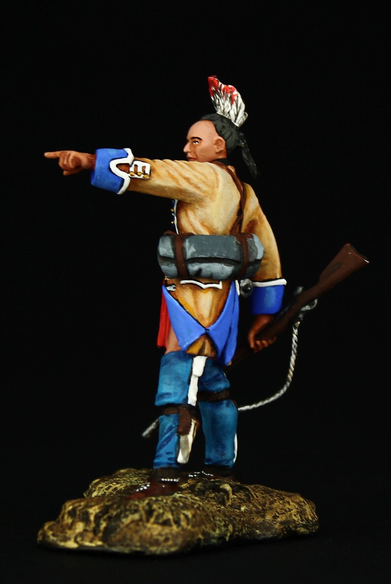 Tin Soldier Collectible Mohawk Warrior 54 Mm American Natives - Etsy
