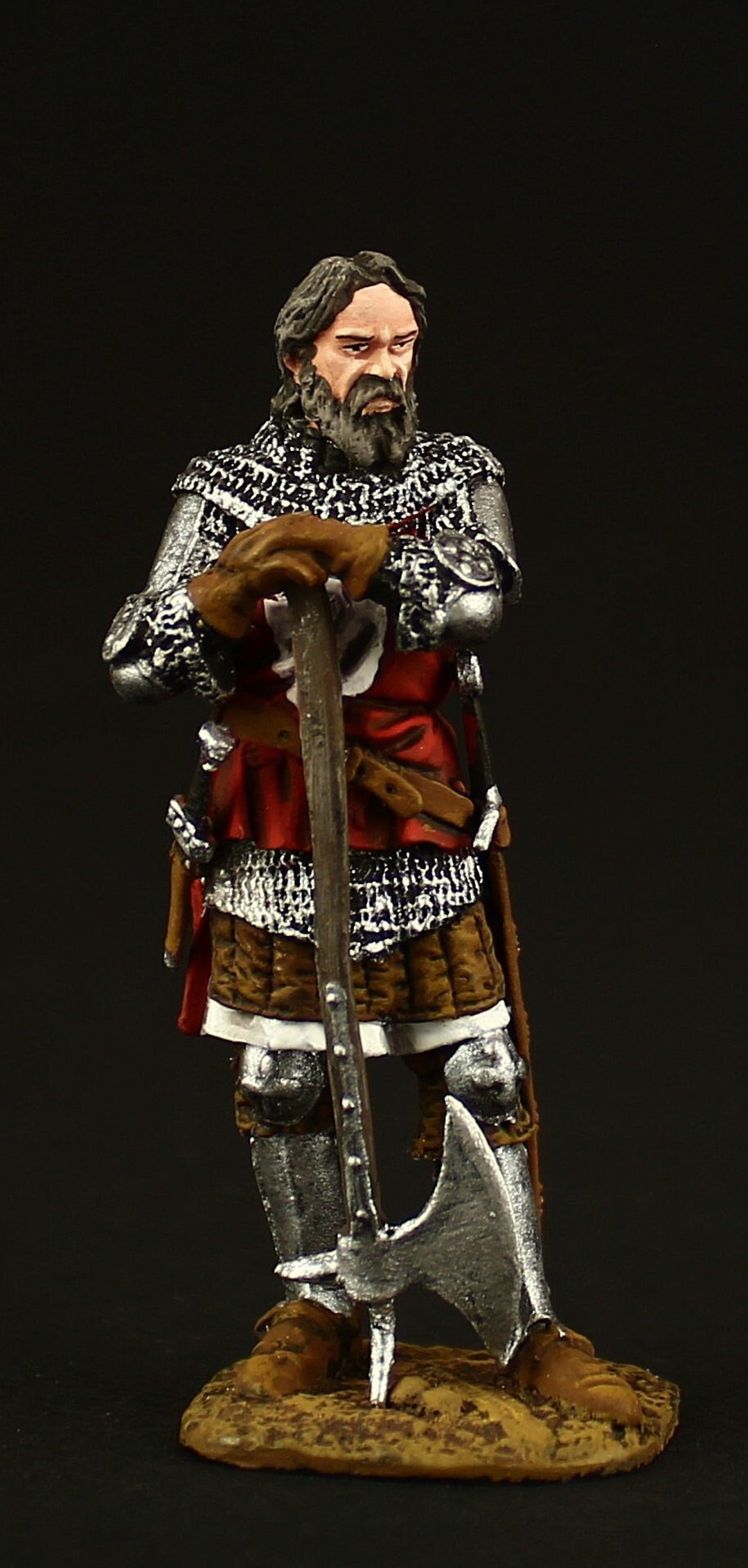 Tin Soldier Collectible Knight With War Axe, 1330-50 54 Mm Medieval Age ...