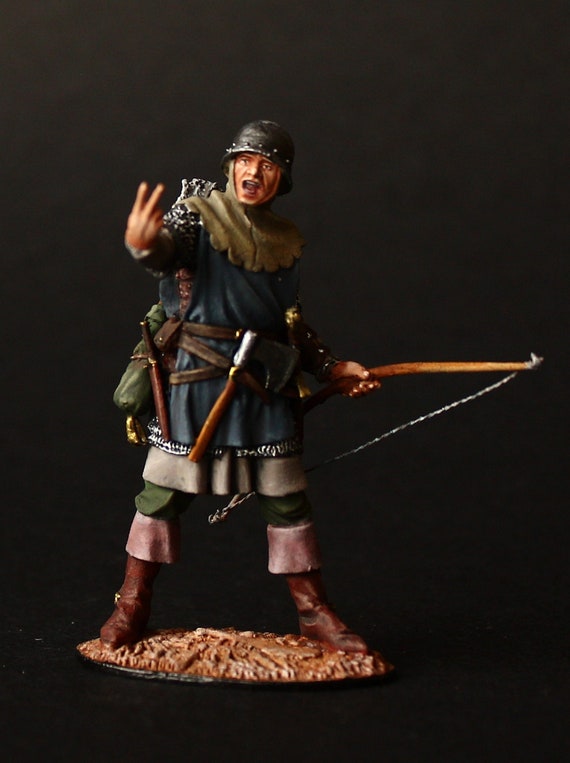 Tin Soldier Collectible English Archer 1346-1356 54 Mm - Etsy
