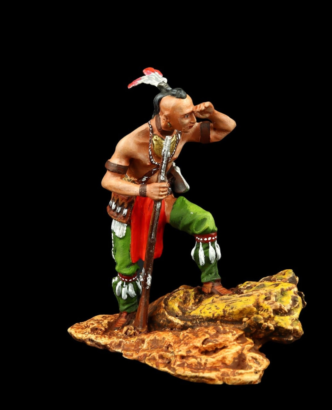 Tin Soldier Collectible Mohawk Warrior 54 Mm American Natives - Etsy