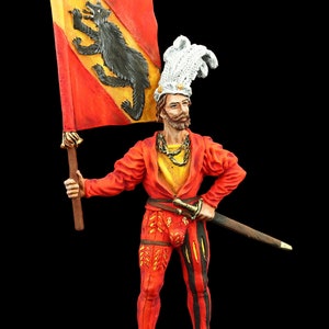 Tin Soldier Collectible Swiss Standard-bearer With a Flag of Bern, XVI ...