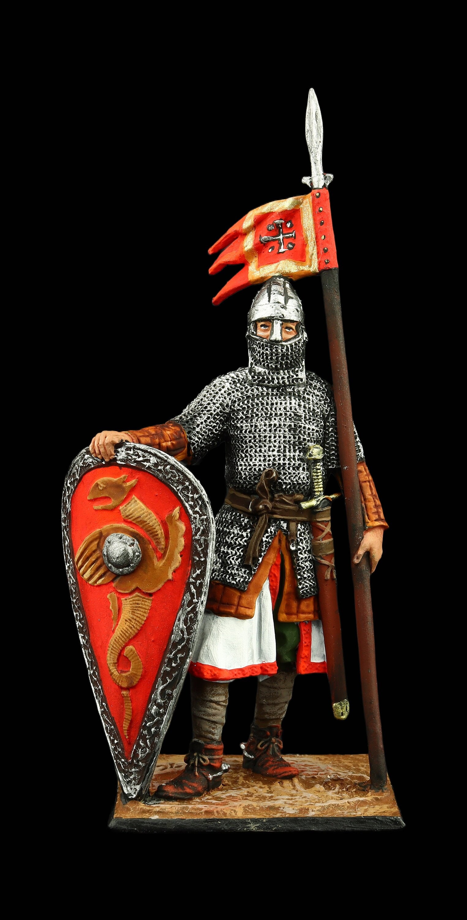 Tin Soldier Collectible Norman Knight, 2nd Half of XI C. 54 Mm Medieval ...