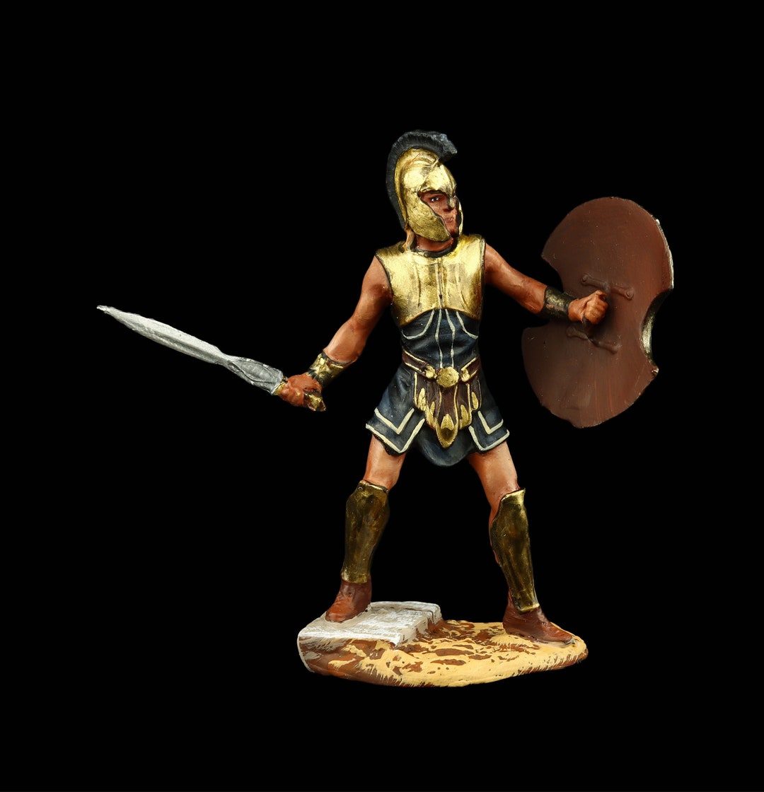 Tin Soldier Collectible Achilles at the Siege of Troy 54 Mm Antique ...