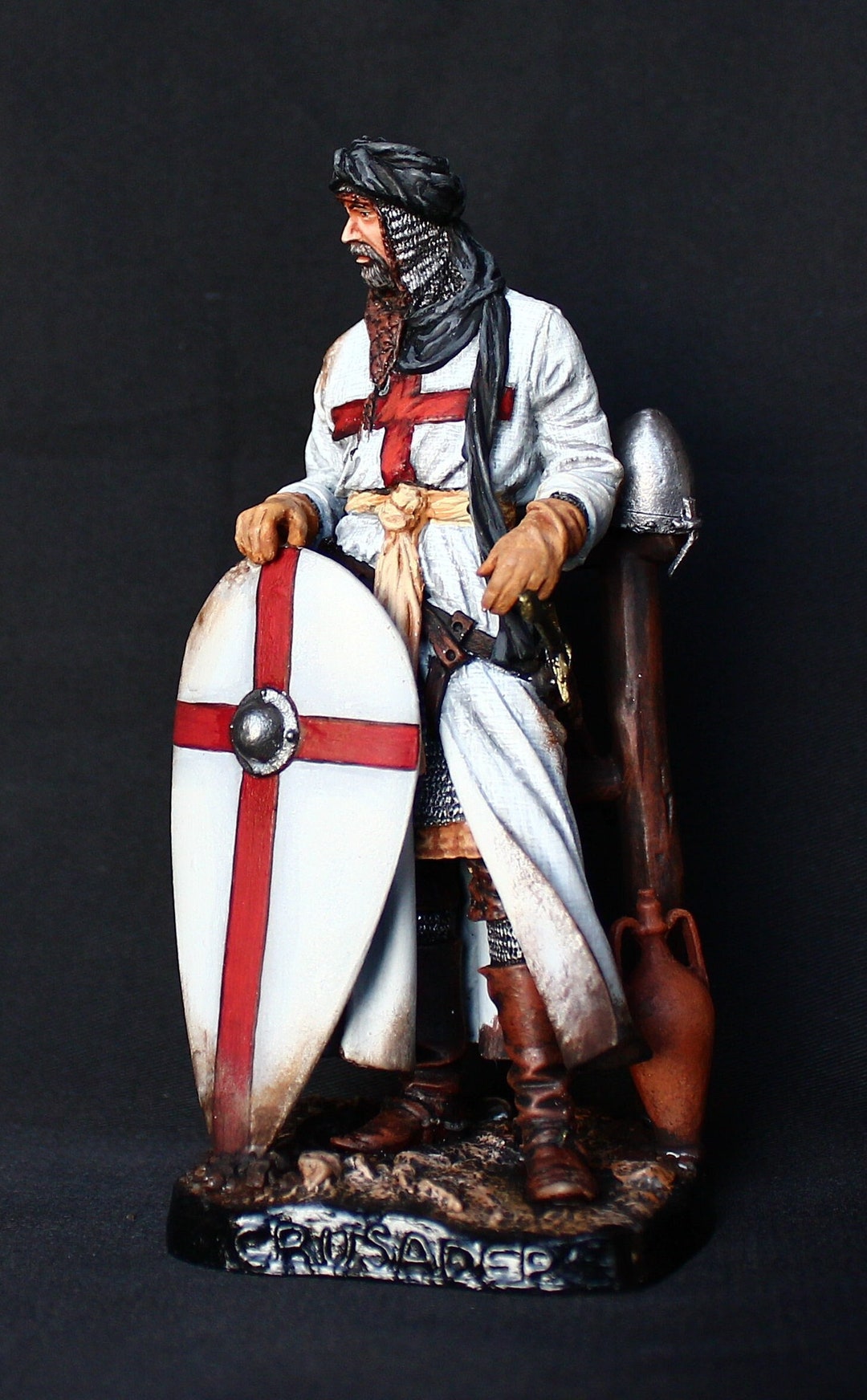 Tin Soldier Collectible Crusader Knight 90 Mm Medieval Age & Crusades ...
