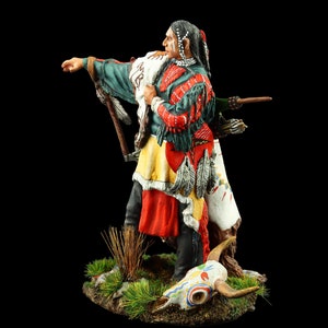Tin Soldier Collectible Noble Sioux Warrior 75 Mm American Natives - Etsy