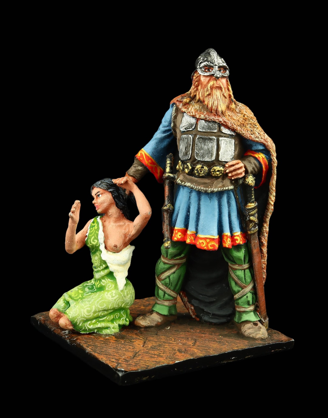 Tin Soldier Collectible Viking Chieftain With Captive Woman 54 - Etsy