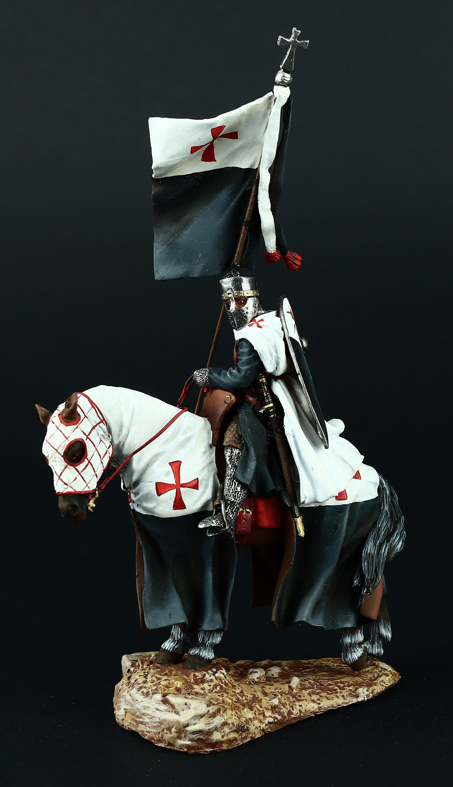 Tin Soldier Collectible Templar Knight With Baucant 1200-1230 - Etsy