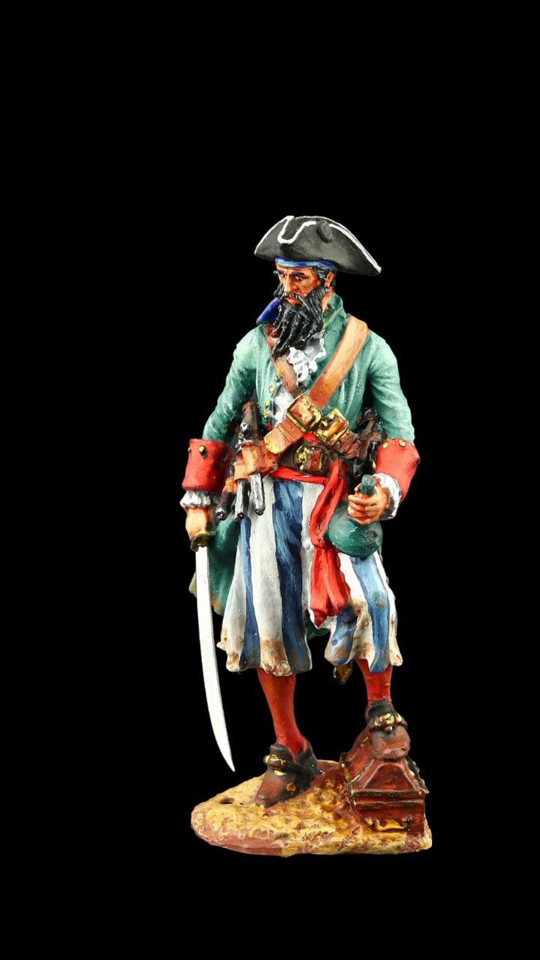 Tin Soldier Collectible Blackbeard, 1680-1718 54 Mm New World, Prates ...