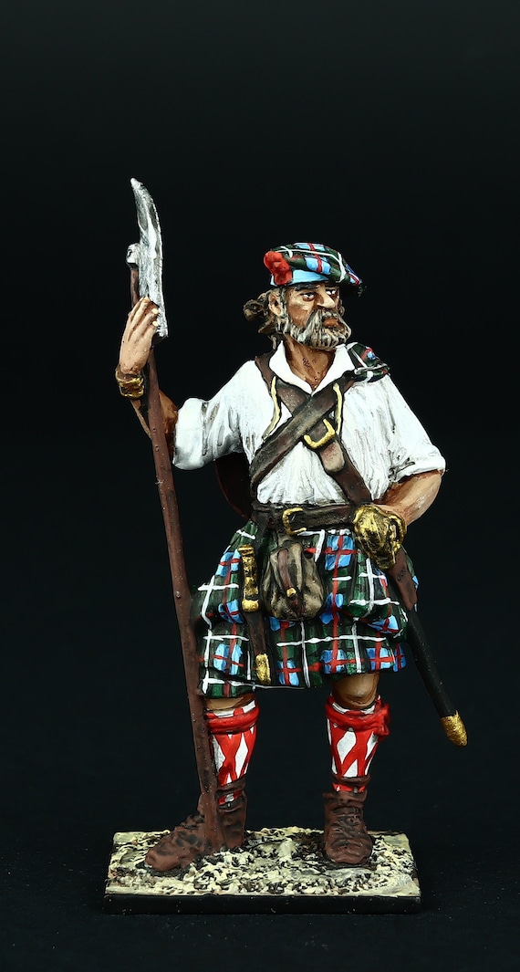 Tin Soldier Collectible Scottish Warrior Late XVII Early - Etsy