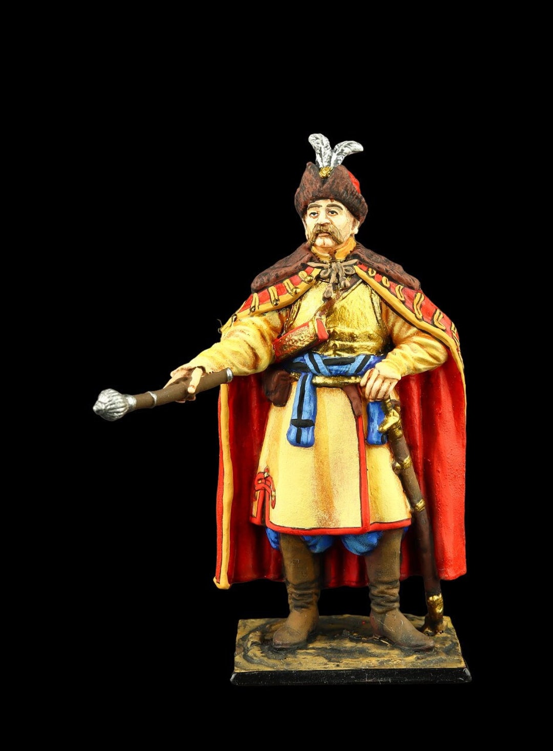 Tin Soldier Collectible Colonel of Cossacks, Ukraine, XVII C. 54 Mm ...