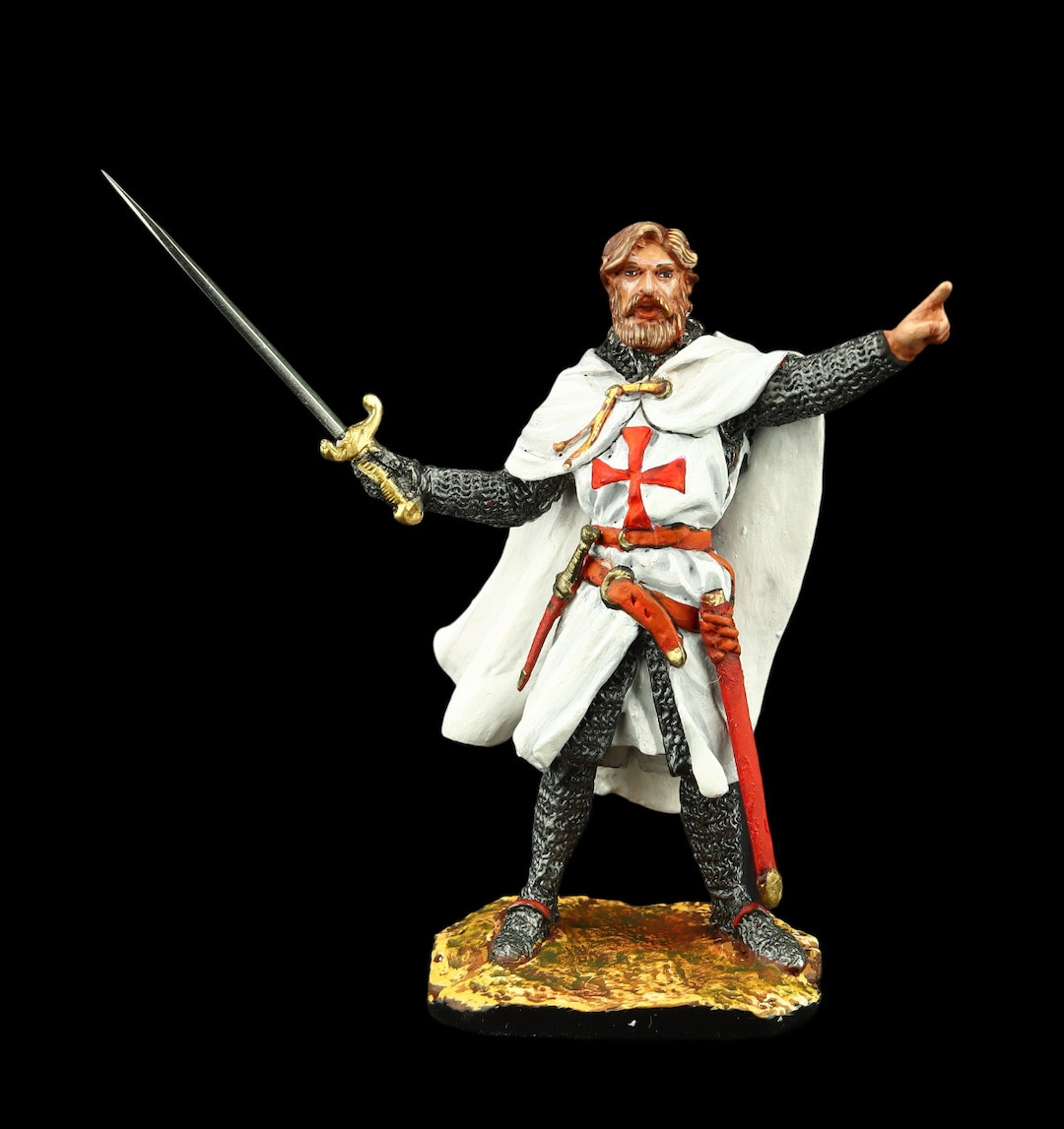 Tin Soldier Collectible Knight Templar 1200-1230 54 Mm - Etsy