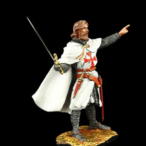 Tin Soldier Collectible Knight Templar 1200-1230 54 Mm - Etsy
