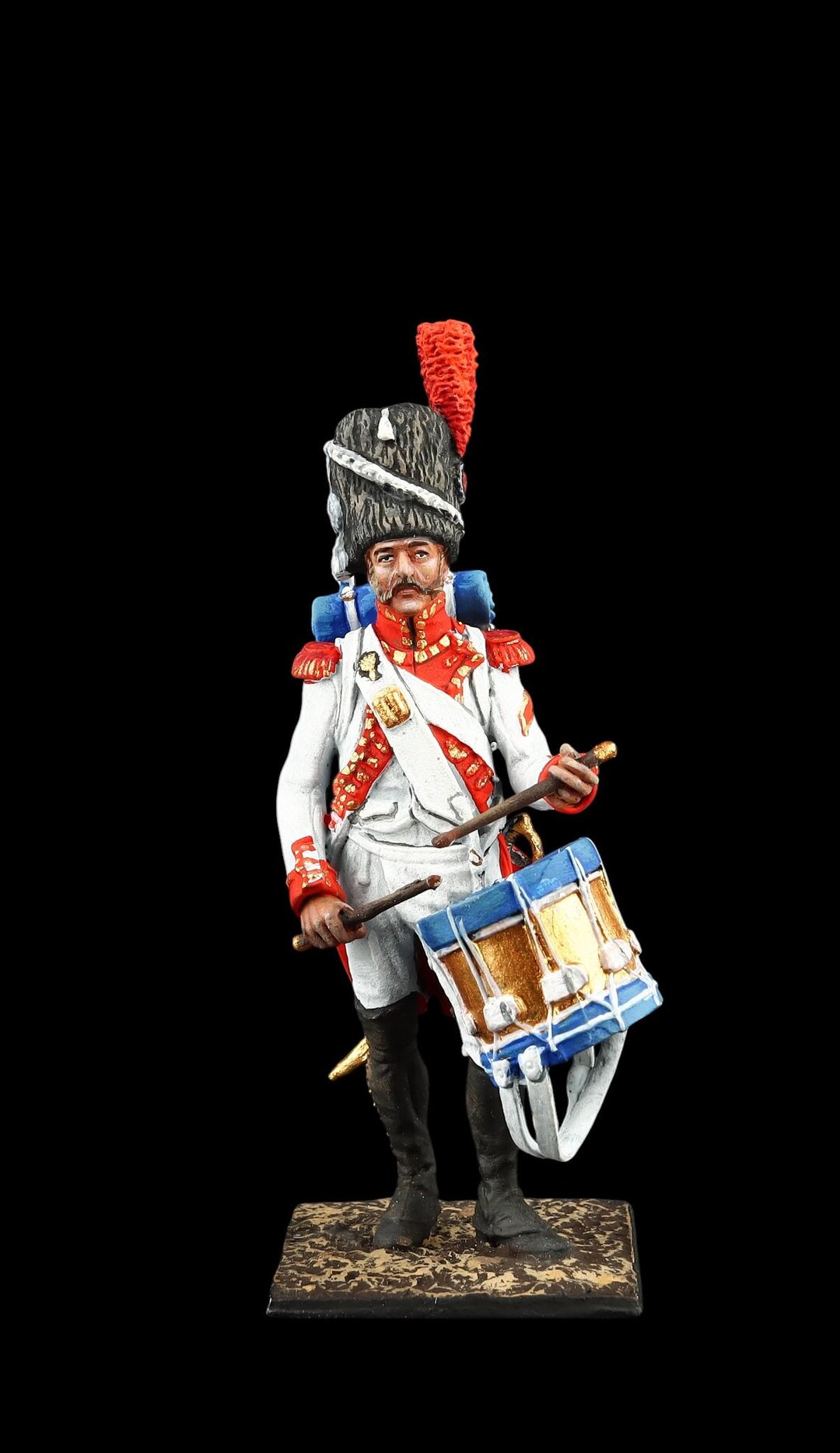 Tin Soldier Collectible Grenadier Drummer of Dutch Grenadiers, 1810 54 ...