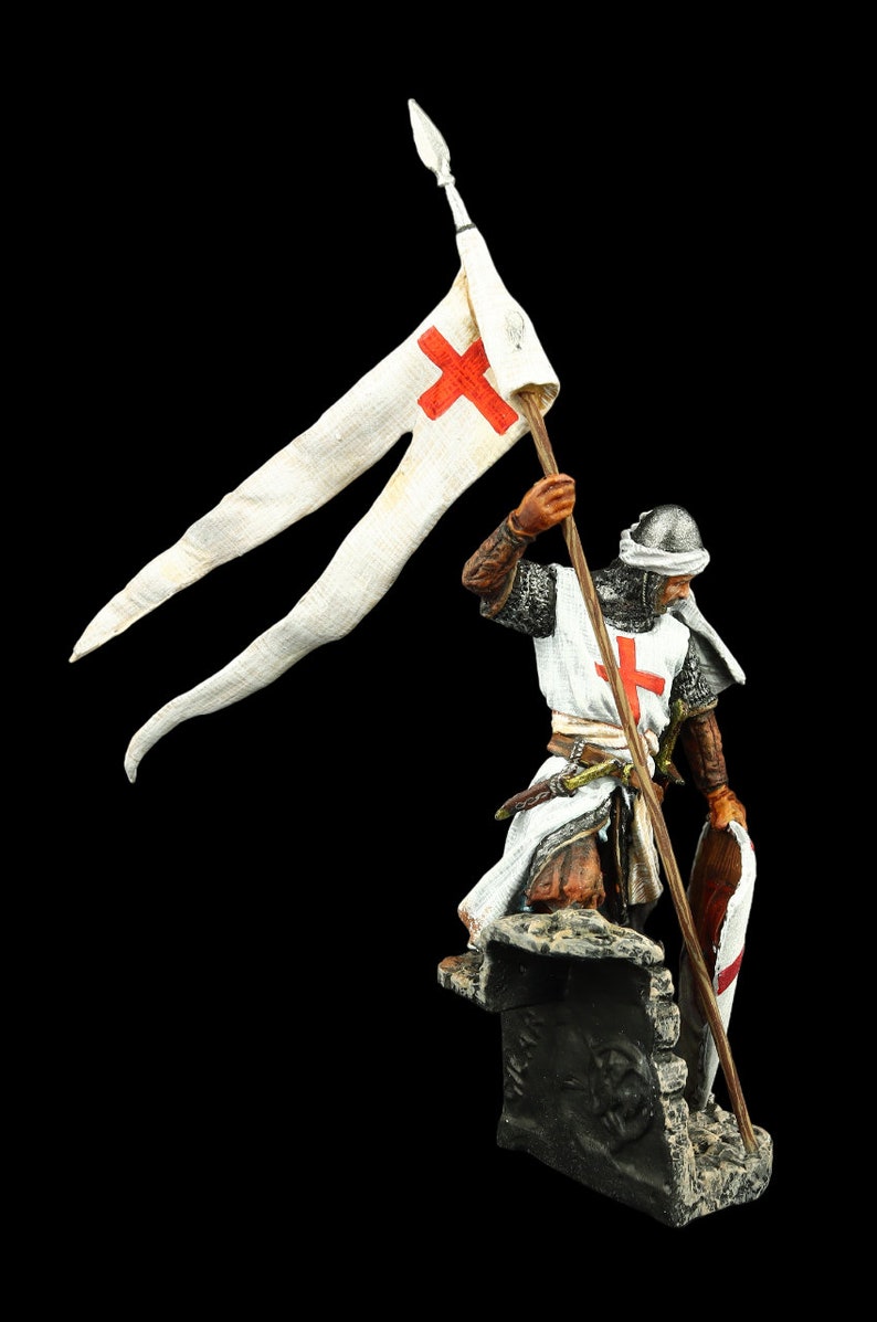 Tin Soldier Museum TOP Templar Knight Standard Bearer 54 Mm - Etsy