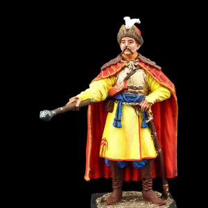 Tin Soldier Collectible Colonel of Cossacks, Ukraine, XVII C. 54 Mm ...